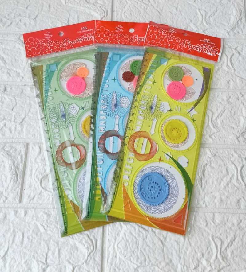 Jual Penggaris Rotary Magic Ruler Set Circular Template Di Seller Pasar ...