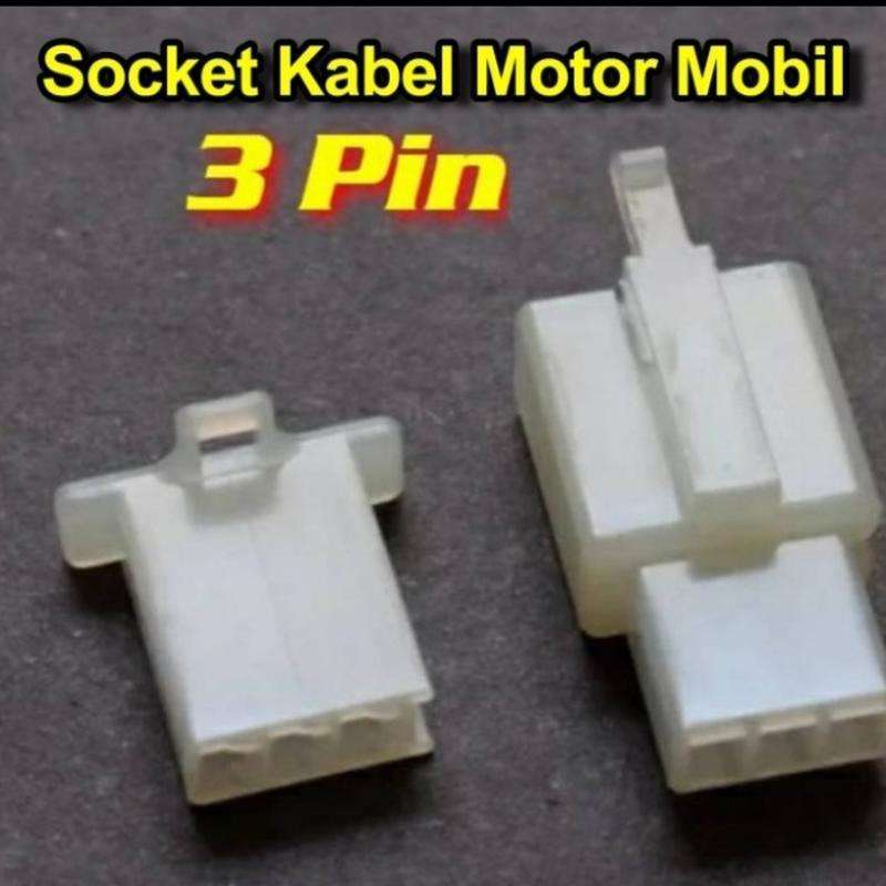Jual Skun Kabel 3 Pin / Skun kabel motor 3 pin / Skun kabel mobil 3 pin ...