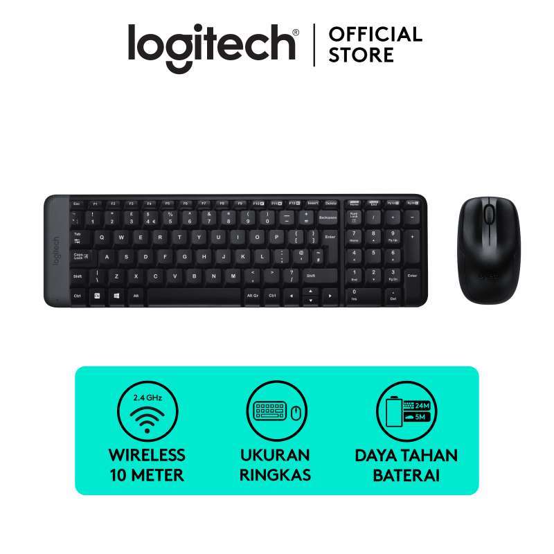 Promo Logitech Mk220 Wireless Keyboard & Mouse Combo Diskon 31% Di ...
