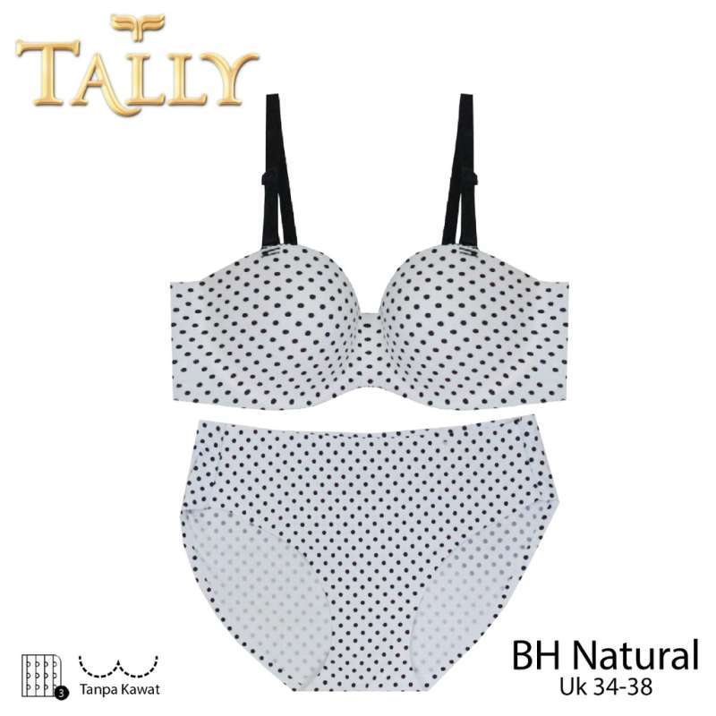 Jual TALLY Bra Set Kawat Seamless Busa Sedang Cup B Kait 3 Setengah Cup ...