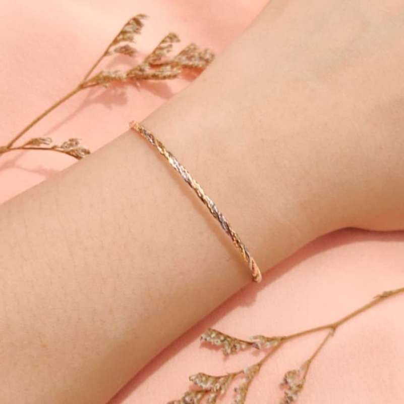 Jual Perhiasan Ubs Gelang Wanita Model Korea Pro Italy Rosegold Elegant ...