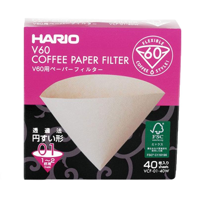 Jual Hario V60 VCF01-40 Coffee Paper Filter di Seller UbruKopi - Petojo ...
