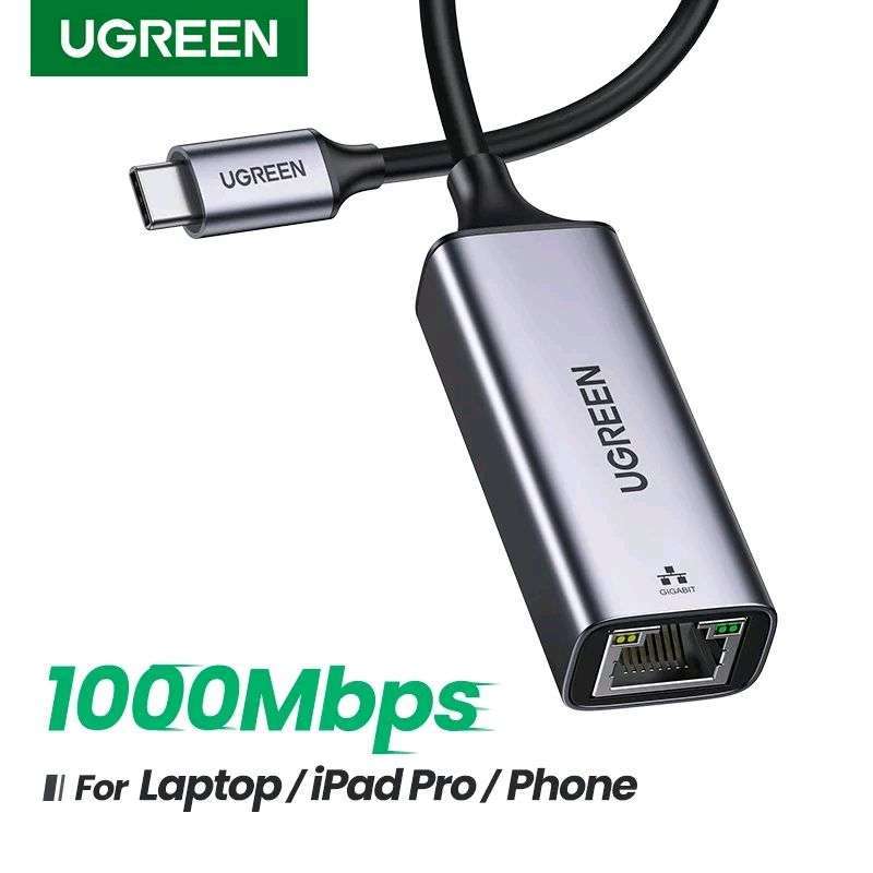 Jual Ugreen Ethernet USB Type C to RJ45 Ethernet Gigabit 1000Mbps ...