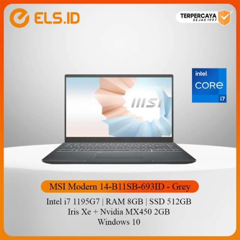 Jual Msi Modern 14-b11sb-693id - Carbon Grey [i7 1195g7-8gb-ssd 512gb ...
