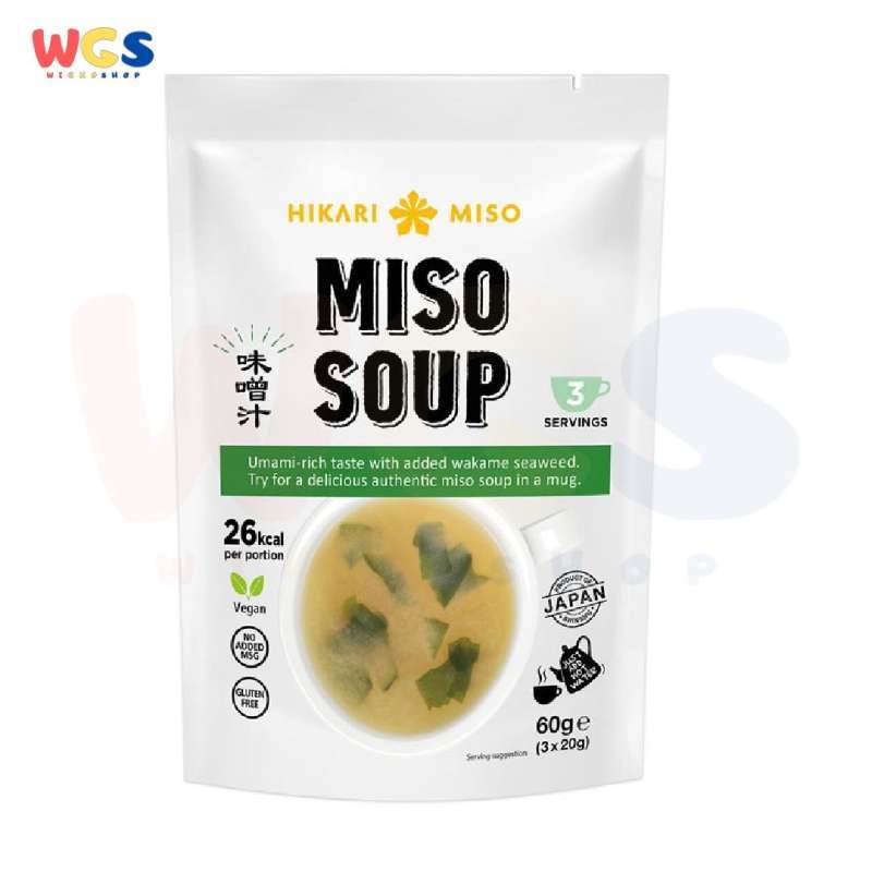 Jual Hikari Miso Soup Umami Rich Taste With Wakame Seaweed 3 Servings x 20g di Seller WIGHOSHOP ...