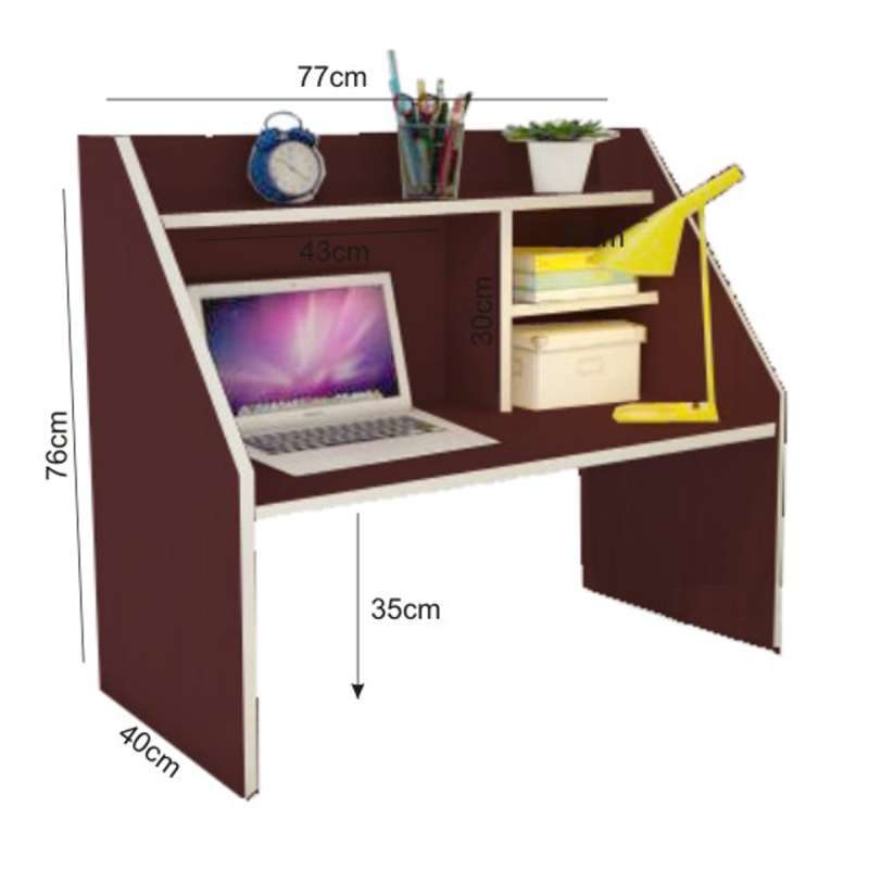 Promo MEJA BELAJAR LESEHAN MINIMALIS BAHAN MULTIPLEK / PLYWOOD - COKLAT ...