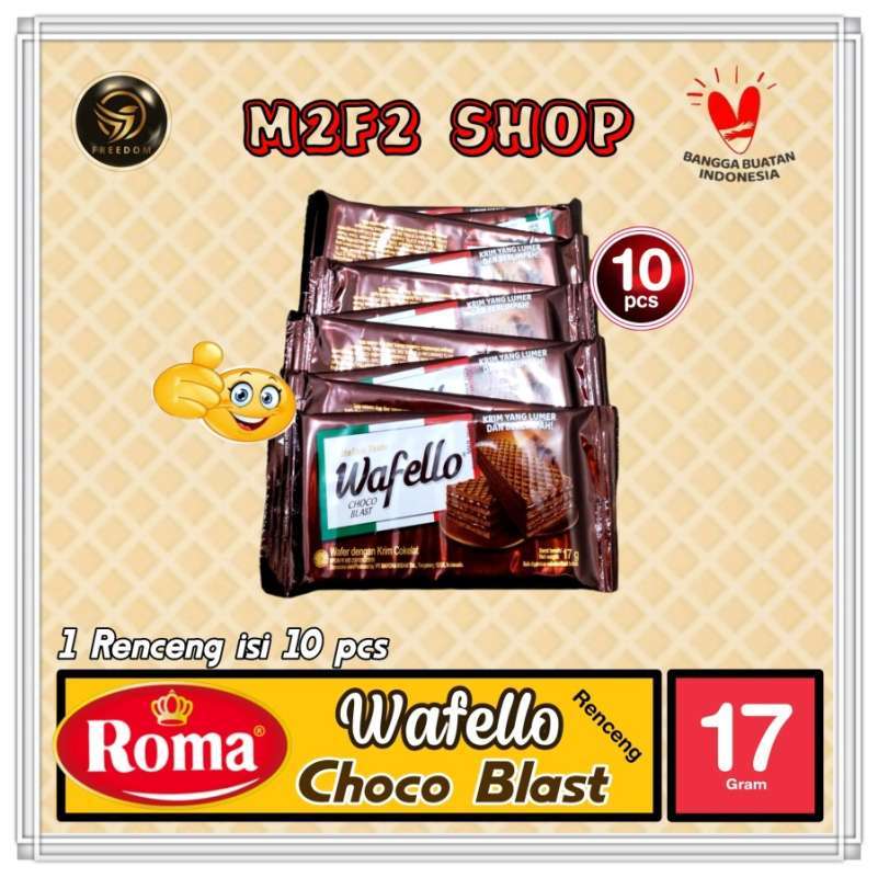 Promo Roma Wafer Wafello Choco Blast | Krim Cokelat - 17 Gr (kemasan ...
