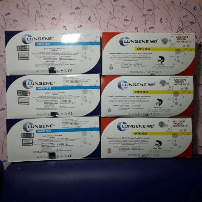 Jual Lungene Rapid Test Swab Antigen AKD & AKL Izin Kemenkes RI isi ...