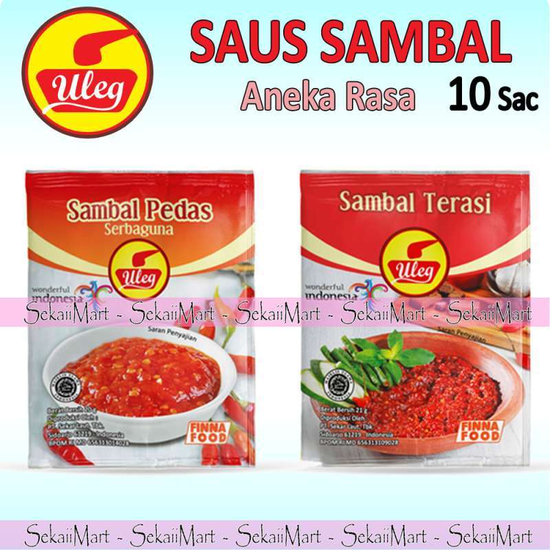 Promo ULEG Saus Sambal Segala Jenis Rasa Kemasan Sachet isi 10 - Kemiri ...