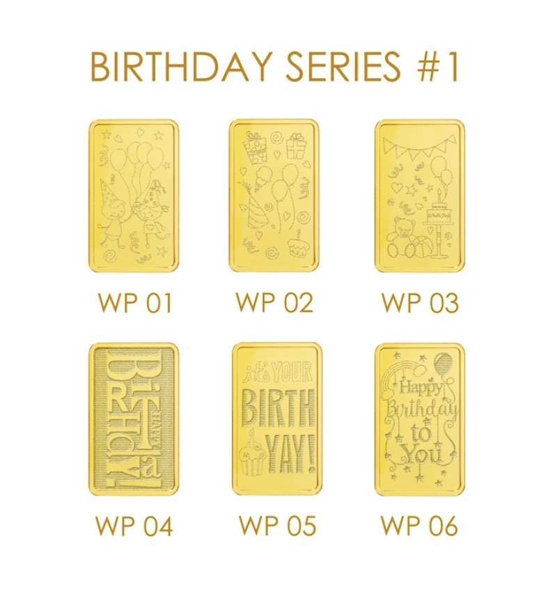 Jual Wonderful Wish emas batangan custom 24K motif BIRTHDAY - 1 Gram di ...