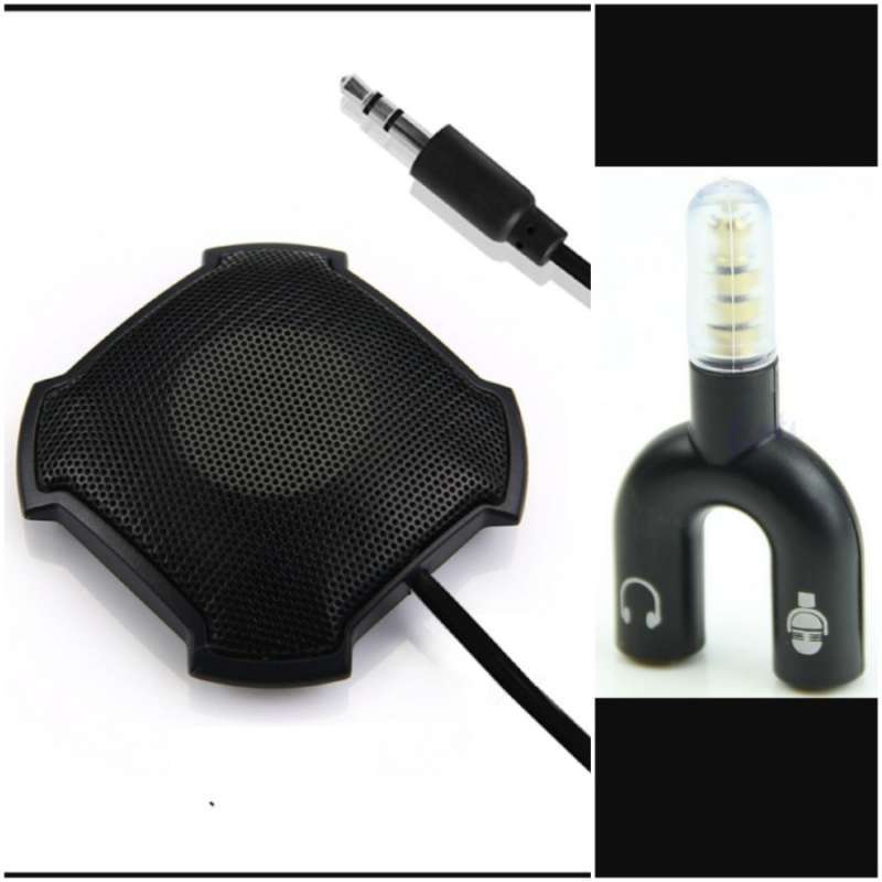 Jual Tyless Microphone Mic Meja Conference Meeting Hp Laptop Splitter 3 ...