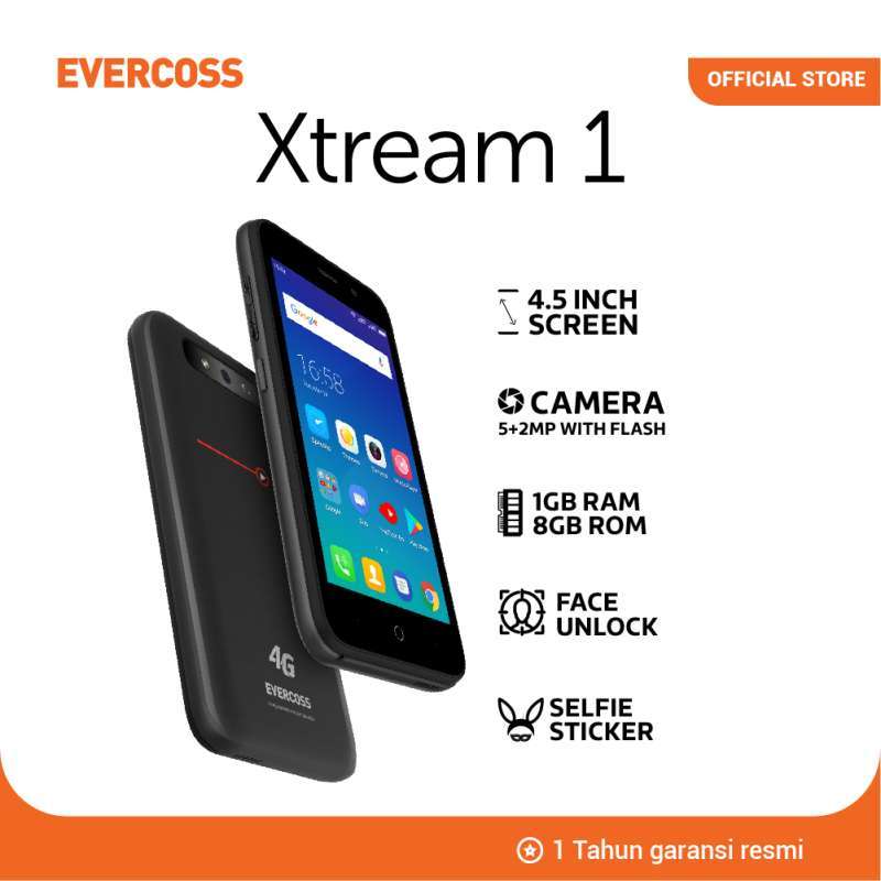 Jual Evercoss Xtream 1 S45 4.5 Inchi Android 7 Nougat Dual Sim 4g Ram ...