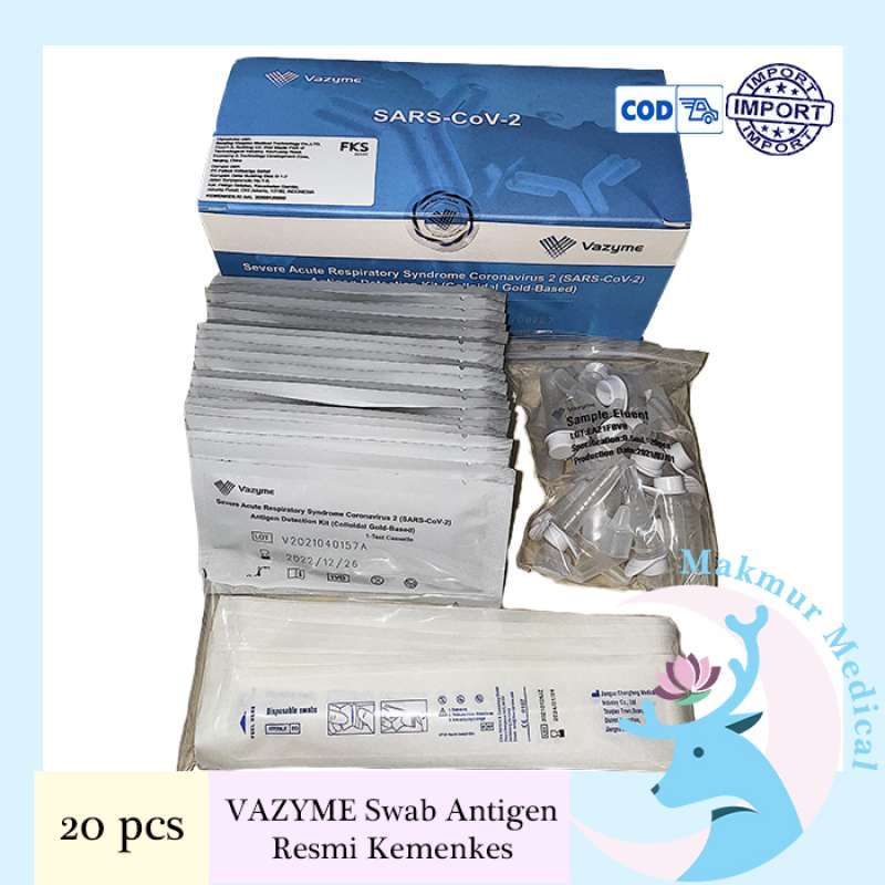 Jual VAZYME Swab Antigen Resmi Izin Kemenkes 1 Box / 20 pcs di Seller ...
