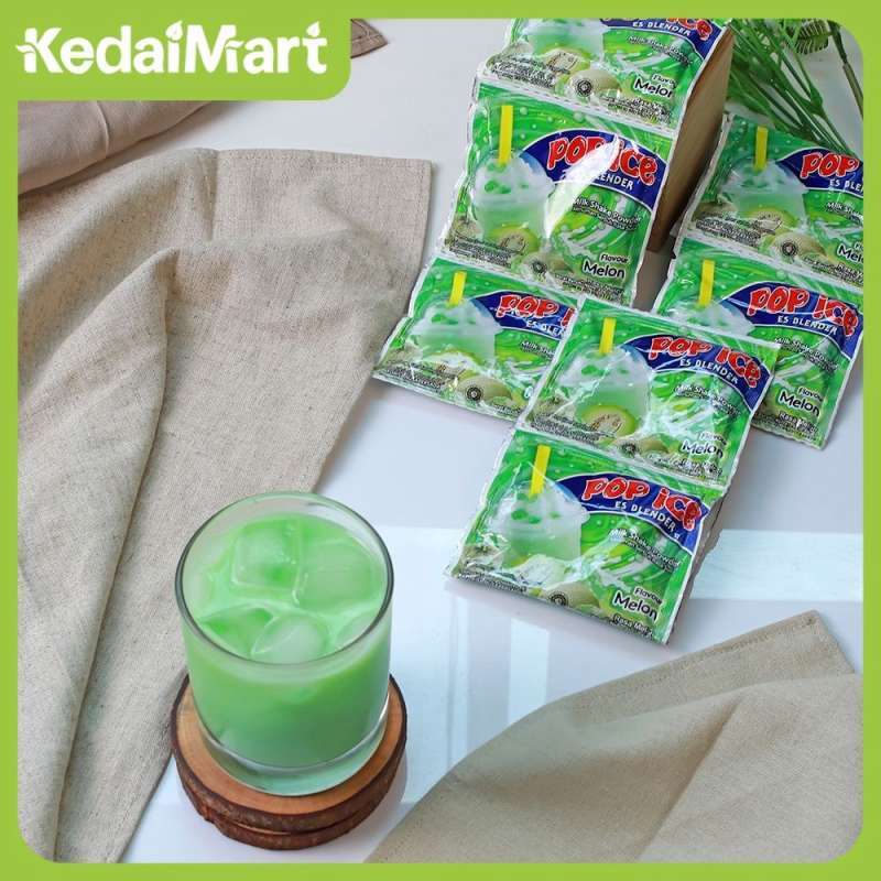 Jual Pop Ice Minuman Es Blender Rasa Melon 10 Pcs X 25 Gram di Seller ...