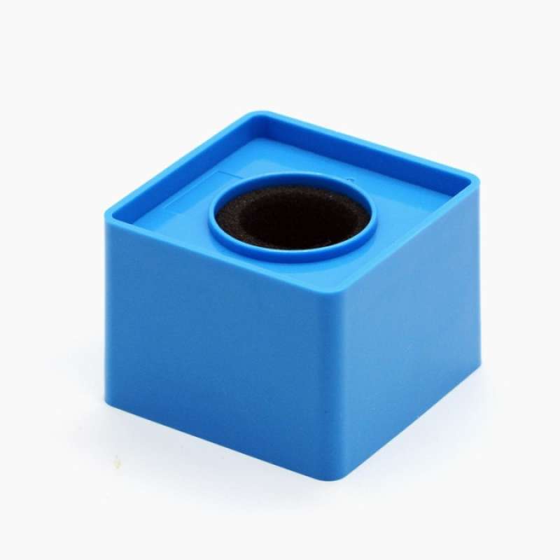 Jual Blue Abs Mic Microphone Interview Square Cube Logo Flag Station di ...