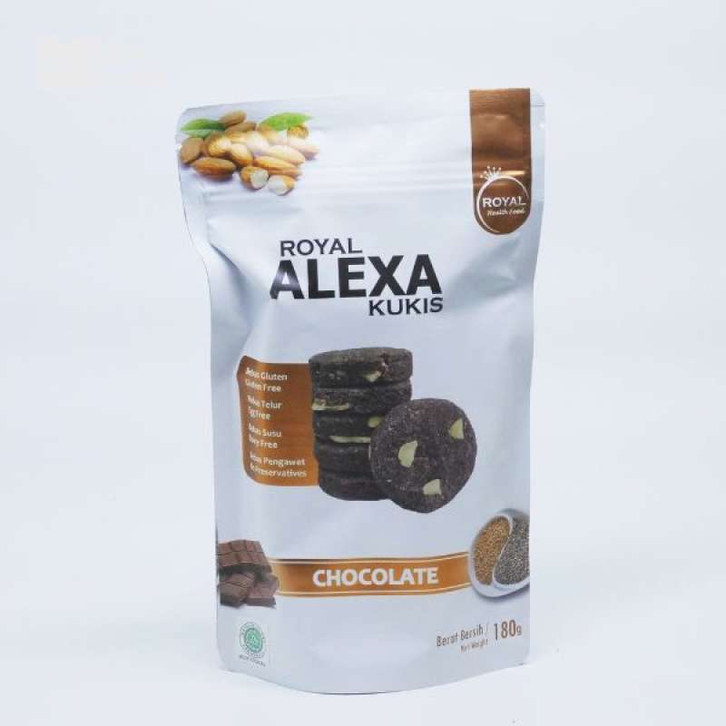 Jual ROYAL ALEXA COOKIES CHOCOLATE GLUTEN FREE 180 G - HEALTHY SNACK di ...