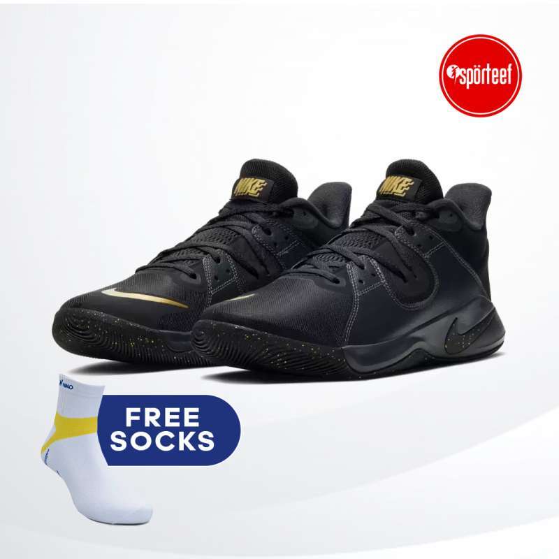 Jual Nike Fly.by Mid Black Original / Sepatu Basket Fly By Basketball ...