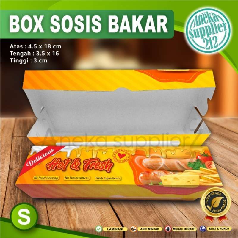 Jual Dus Sosis Bakar - Box Sosis Bakar - Kotak Sosis Bakar KECIL - FC ...