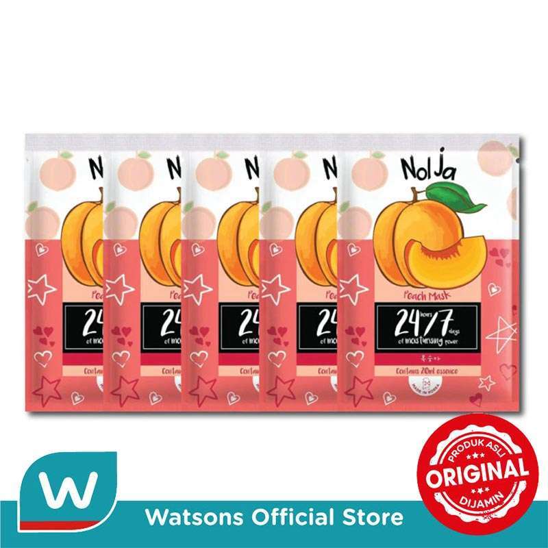 Jual Nolja By Watsons Peach Mask 5s Di Seller Watsons Official Store ...