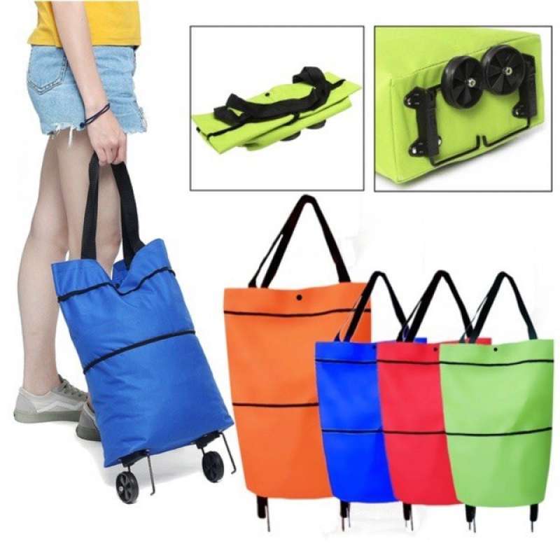 Jual Gratis Ongkir Tas Troli Belanja Lipat Tas Shopping Trolley Bag ...