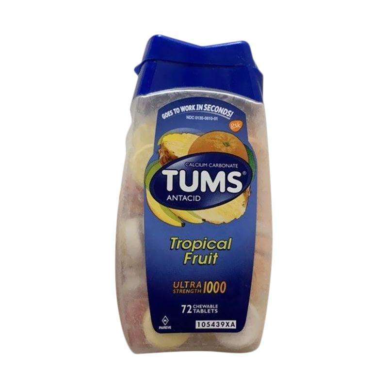 Jual TUMS Antacid Ultra Strength 1000 Tropical Fruits Suplemen [72 ...