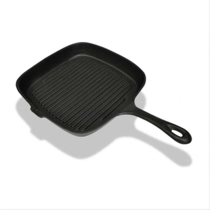 Promo Iron Cast Grill Kotak 23cm Besi Cor SUPER TEBAL dgn corong minyak ...