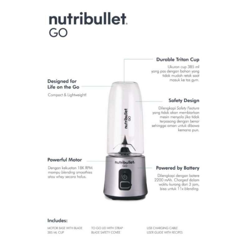Promo Nutribullet Go Blue Diskon 2% Di Seller Nutribullet - Sesa ...