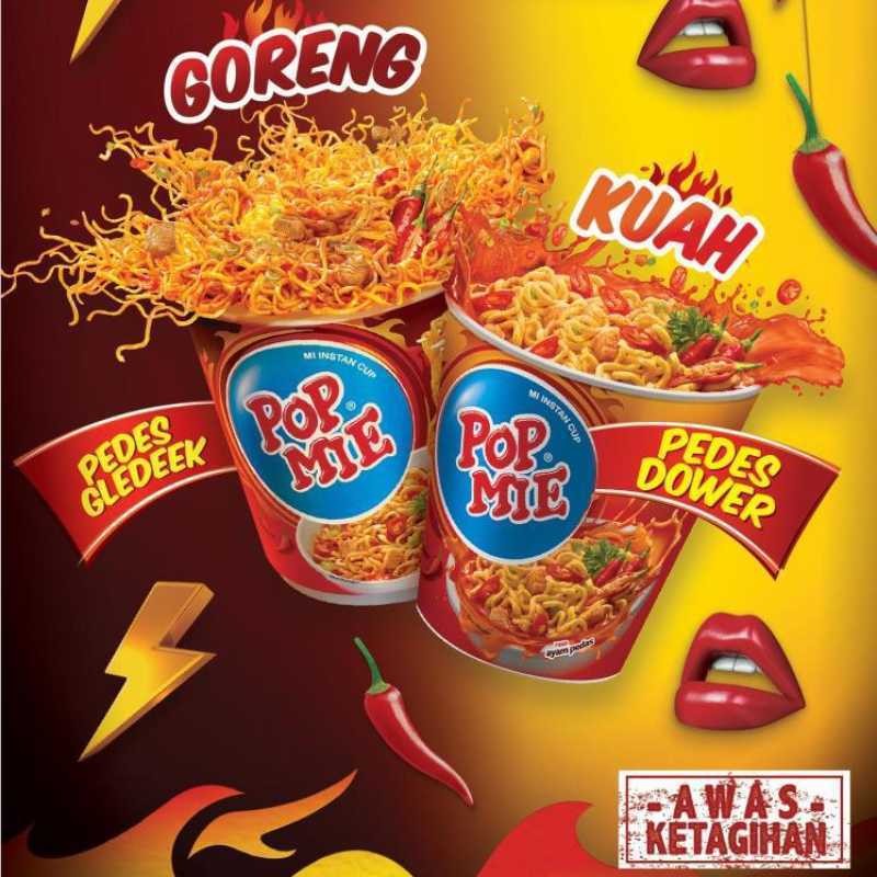 Jual Pop Mie Kuah Pedes Dower [75 gr x 12 pcs | 1 Karton / Box] PopMie ...