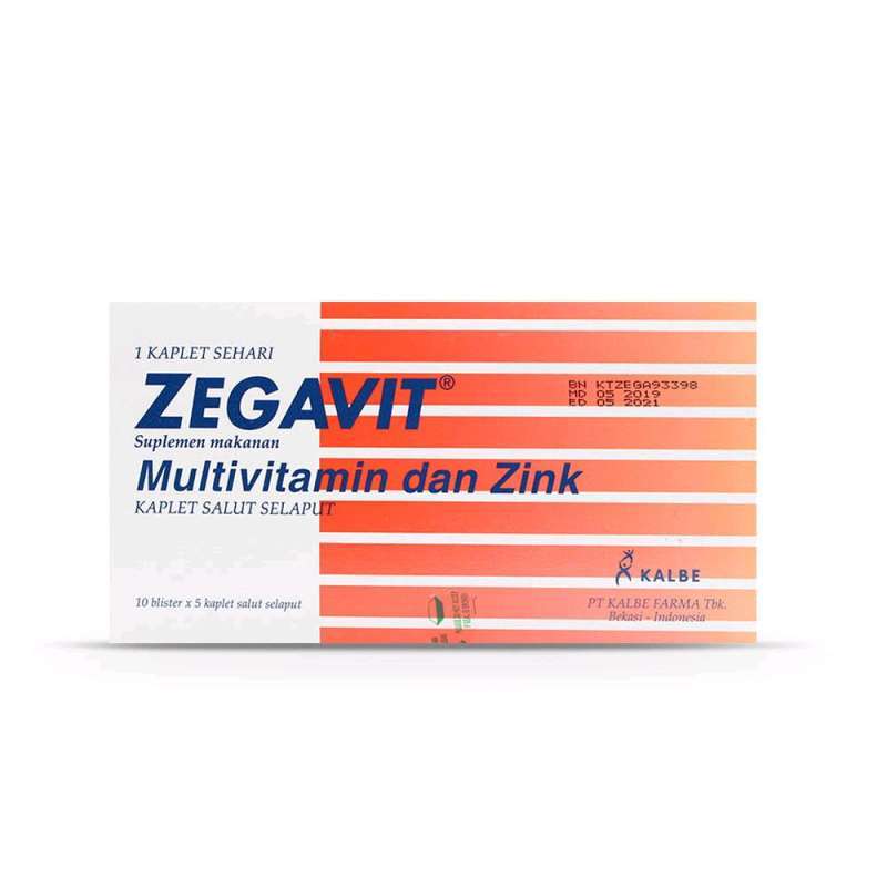 Jual Zegavit Multivitamin & Zink [50 Kaplet] Bpom Kalbe Di Seller ...