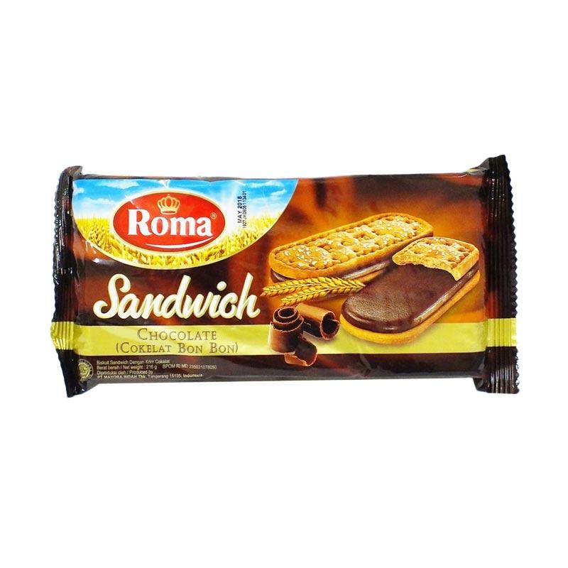 Jual ROMA Pack Sandwich Coklat Biskuit [216 g] di Seller Swalayan Maju ...