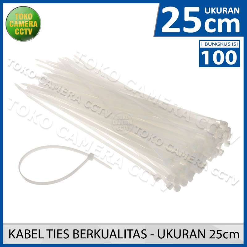 Jual Kabel ties BAGUS 25cm PUTIH Cable ties Zip Tis Ty rap 25 cm di ...