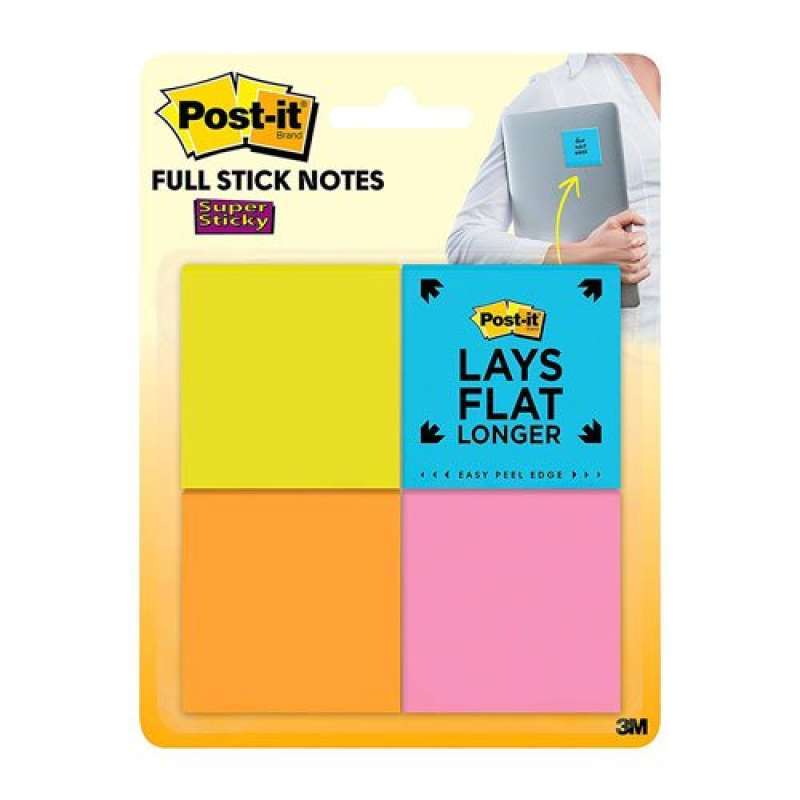 Jual Post-it Full Adhesive Super Sticky Note - Assorted di Seller ...