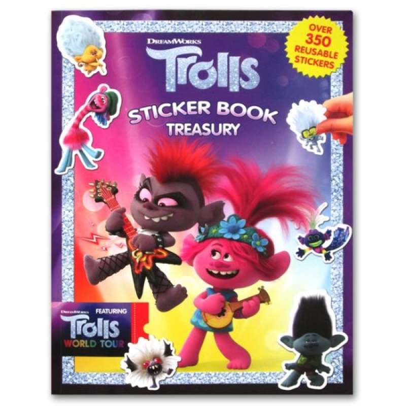 Jual Sticker Book Treasury Dreamworks Trolls World Tour with Over 350 ...