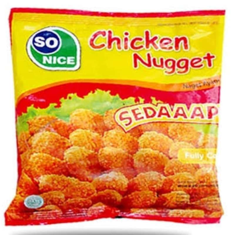Promo Chicken Nugget So Nice Sedap 250gr Naget Ayam Halal Diskon 4% Di ...