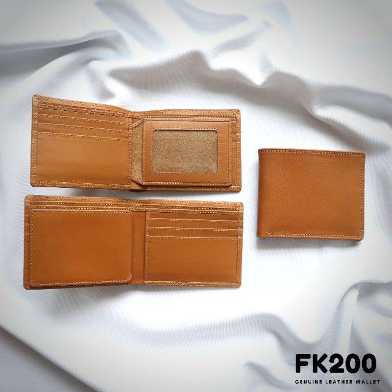 Jual Dompet Pria Model Pendek Bifold Full Kulit Asli Warna Tan Gratis ...