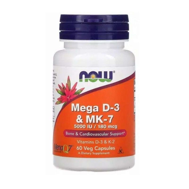 Jual Vitamin Mega D3 D-3 dan MK -7 5000 IU 180 mcg Now - 60 Capsules di ...