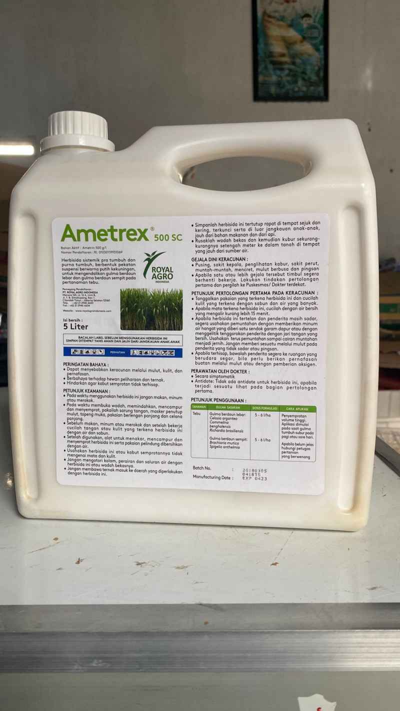 Jual Herbisida AMETREX 500SC isi 5lt dari ROYAL AGRO INDONESIA di ...