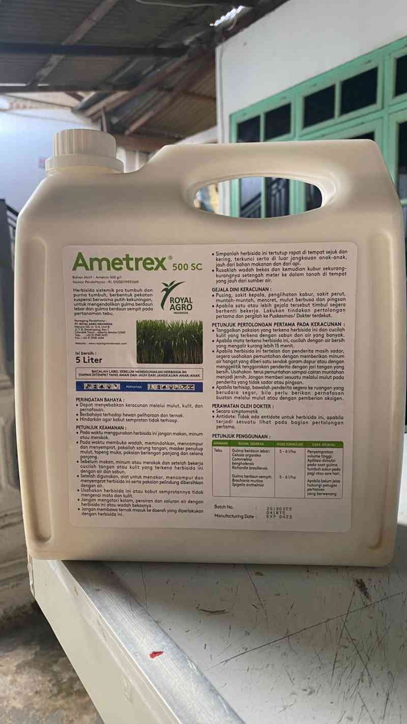 Jual Herbisida AMETREX 500SC isi 5lt dari ROYAL AGRO INDONESIA di ...