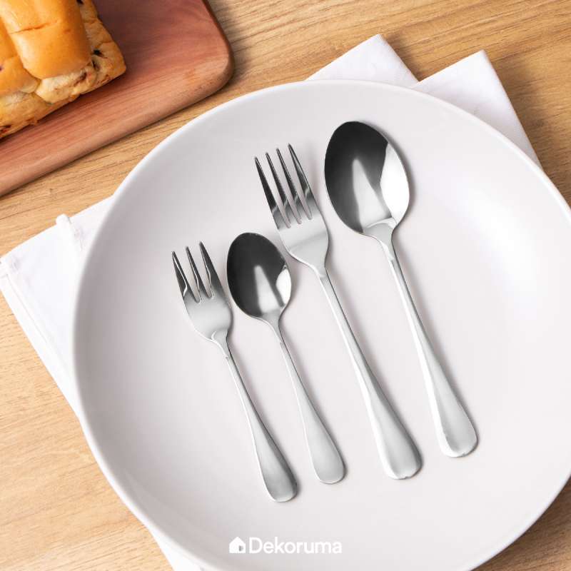 Jual Dekoruma HONU Set Sendok Makan Stainless Steel | Dinner Spoon 4 ...