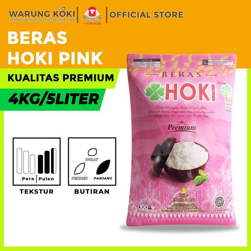 Jual Beras HOKI Pink ( 5 Liter / 4 kg ) di Seller Warung Koki - Warung ...