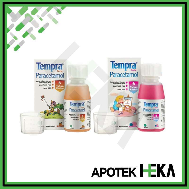 Jual Tempra Syrup Forte Sirup Demam Anak 30 / 60 Ml Grape / Strawberry ...