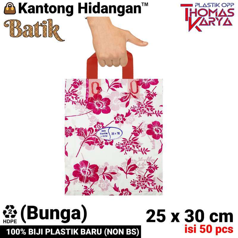 Promo 25x30 Cm Kantong Hidangan™ Batik Bunga Tas Plastik Syukuran