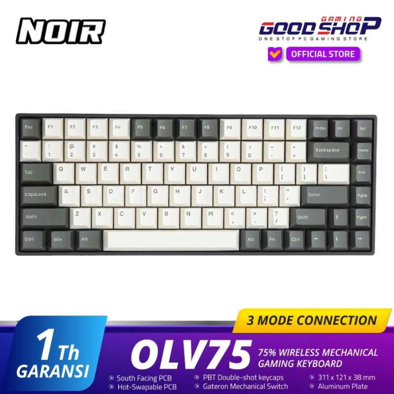 Jual Noir Olv75 - 75% Wireless/bt/wired Rgb Mechanical - Gaming ...