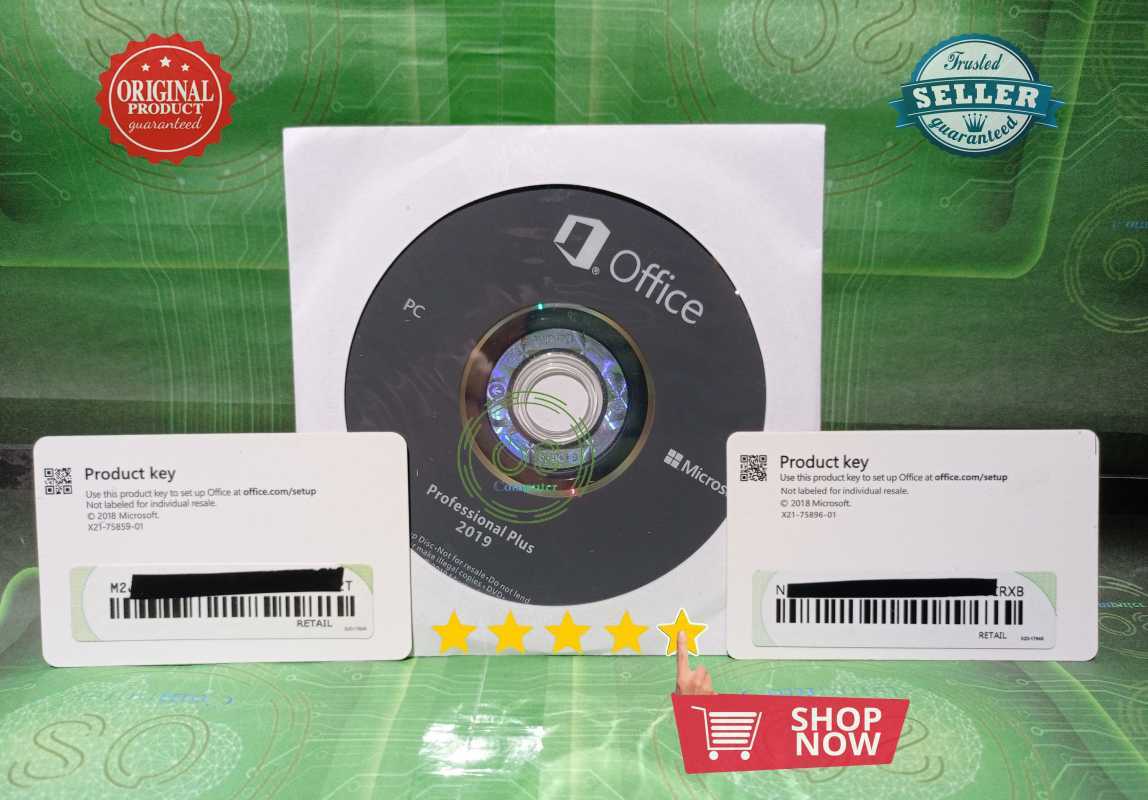Promo Microsoft Office 2019 Pro Plus Kartu Serial DVD Installer ...