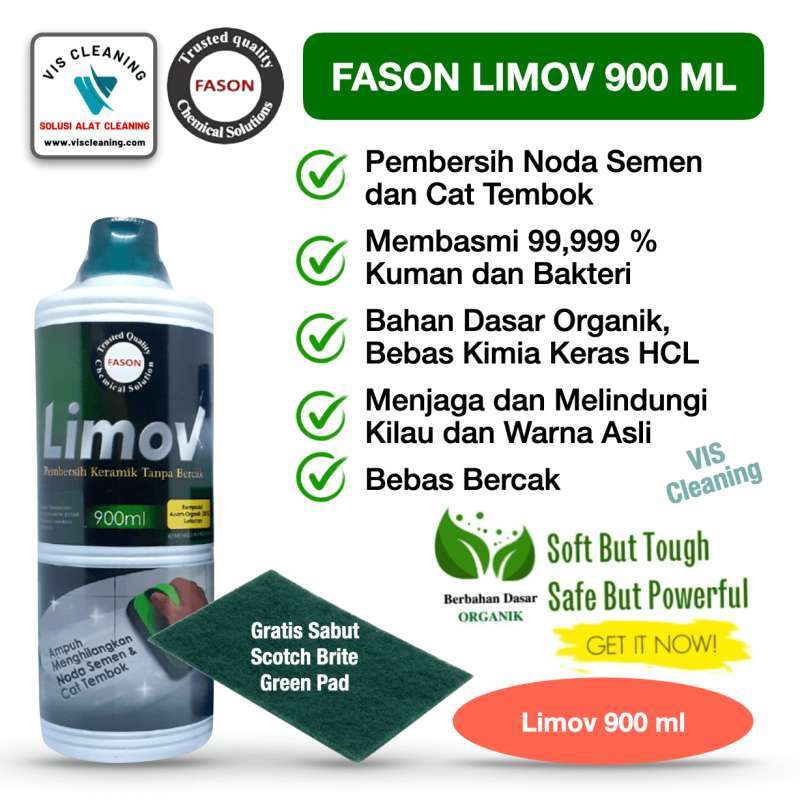 Jual Pembersih Noda Semen & Cat pada Keramik / Granit FASON Limov (900 ...