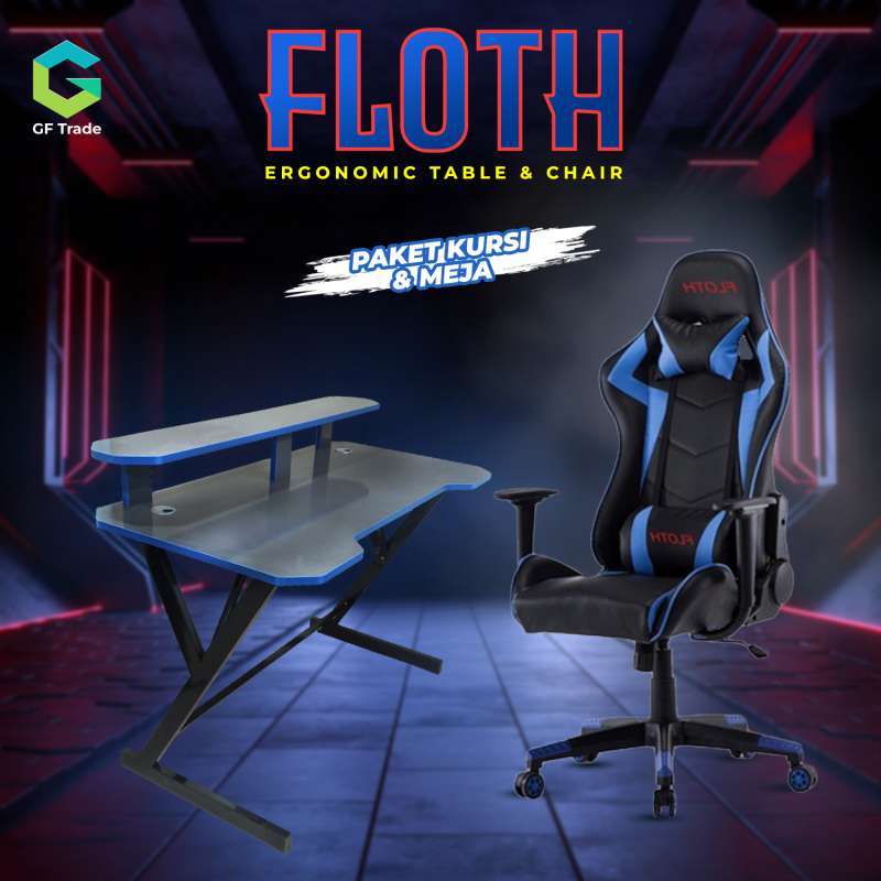Jual [KHUSUS JADETABEK] Meja Gaming Kursi Gaming Floth SET 1 Series ...