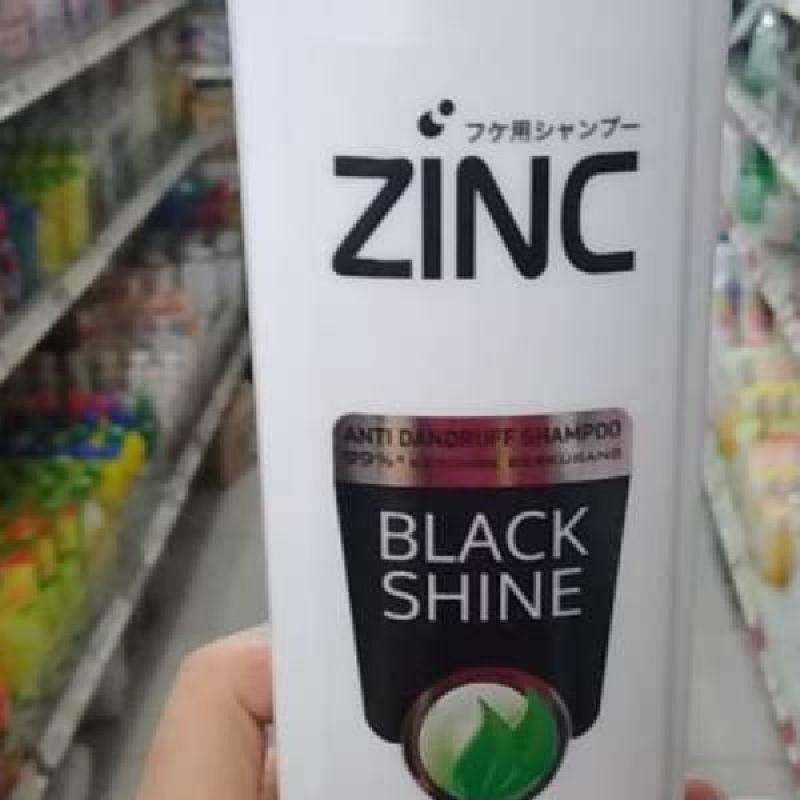 Jual SHAMPOO ZINC ANTI DANDRUFF BLACK SHINE BOTOL 340ML - Black di ...