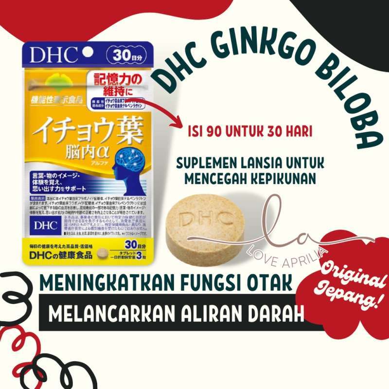 Jual Dhc Ginkgo Biloba 30 Days Original Jepang Suplemen Anti Pikun, Meningkatkan Aliran Darah ...