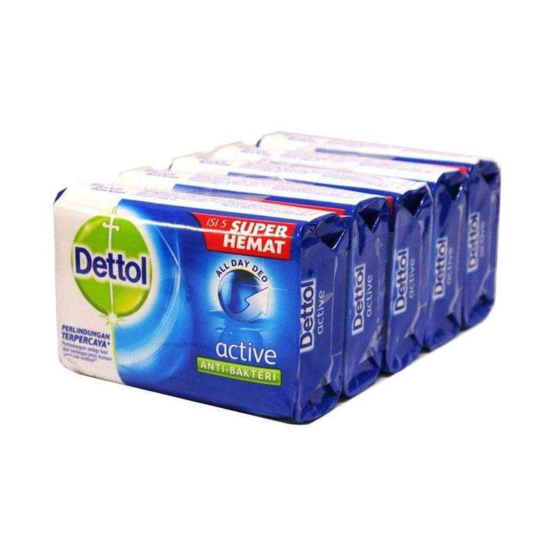Jual Dettol Bar Soap Active Sabun Mandi [105 G/ Isi 5 Batang] Di Seller ...