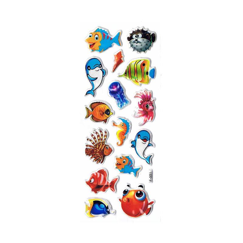 Jual Yilibao SK516 Ikan Fish Foam Emboss Sticker di Seller Smart Kid ...